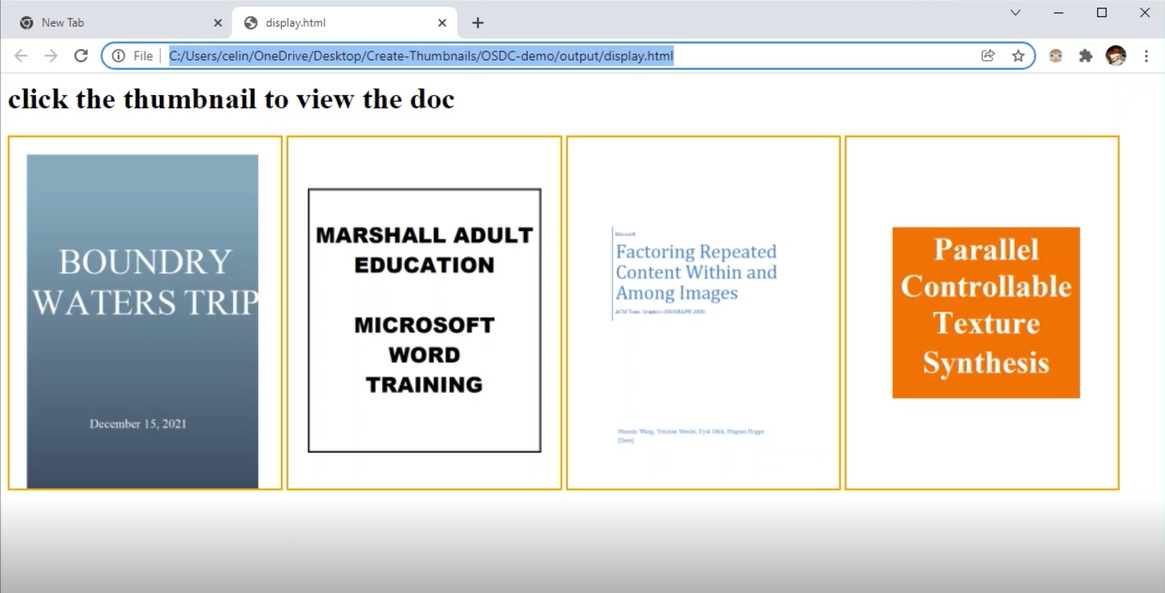 How To: Create Thumbnails with OSDC