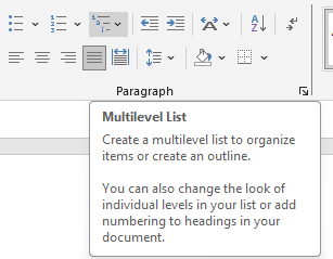 Microsoft Word Outlines and Heading Styles.