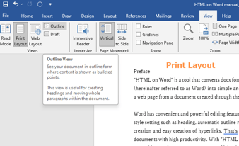 Microsoft Word Outlines and Heading Styles.
