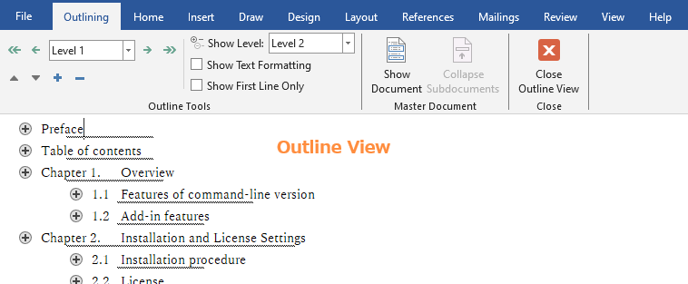 Microsoft Word Outlines and Heading Styles.